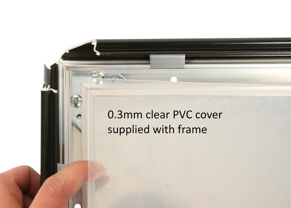 A2 Black Steel Back Magnetic Snap Frame