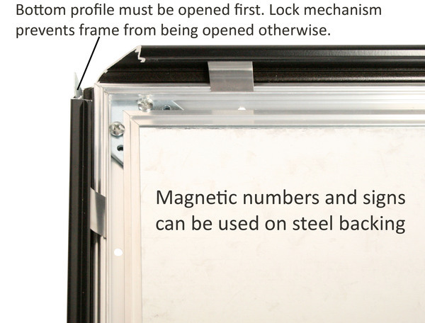 A2 Black Steel Back Magnetic Snap Frame